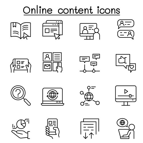 Internet browser icon set graphic design Vector Image