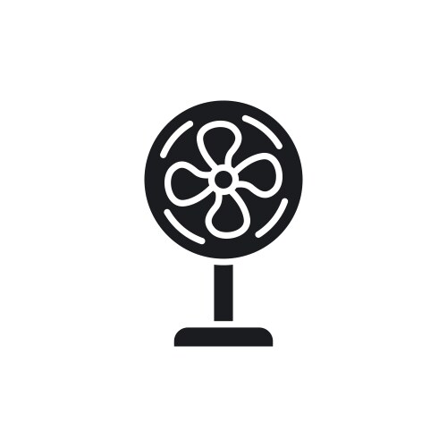 Table fan icon isolated on white background Vector Image