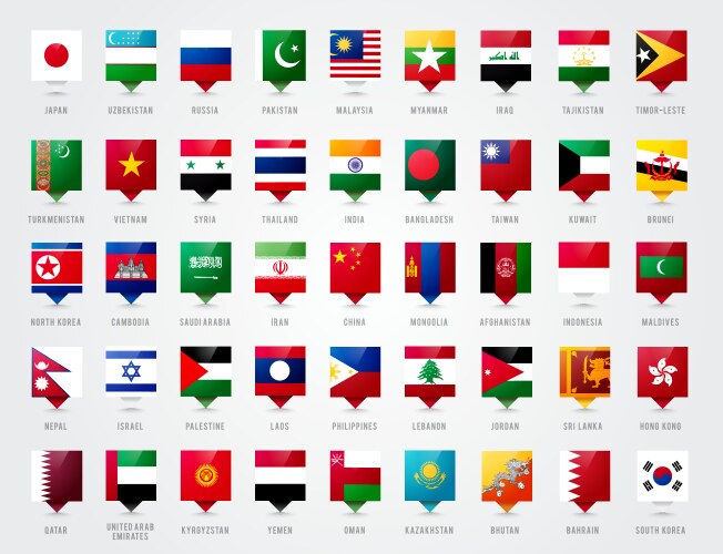 Map italy with regions and name labels Royalty Free Vector