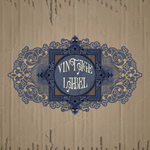 Vintage label on wooden background Royalty Free Vector Image