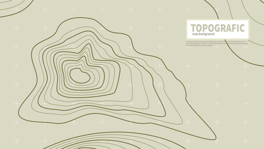 Topographic map background of mountain terrain Vector Image