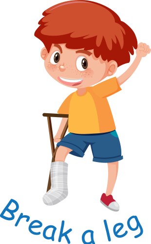 English idiom with picture description for do Vector Image