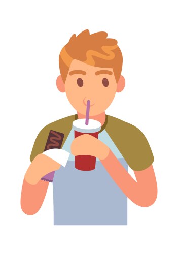 Man drinking alcohol Royalty Free Vector Image