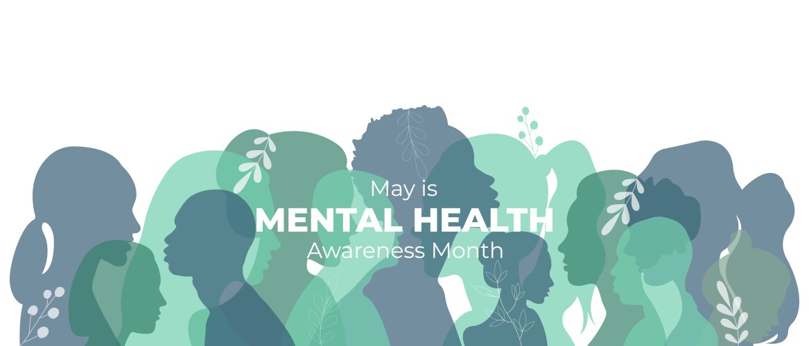 Banner about mental health4 Royalty Free Vector Image