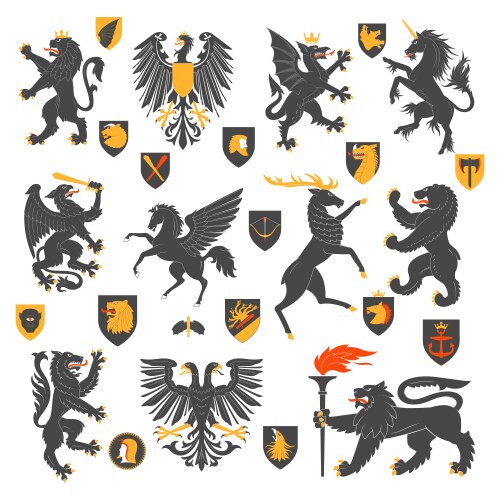 Heraldic Animals Vector Images (over 14,000)