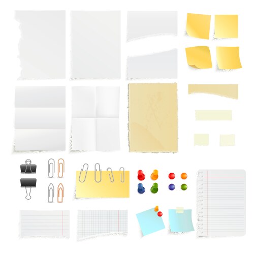 Color torn paper collection Royalty Free Vector Image