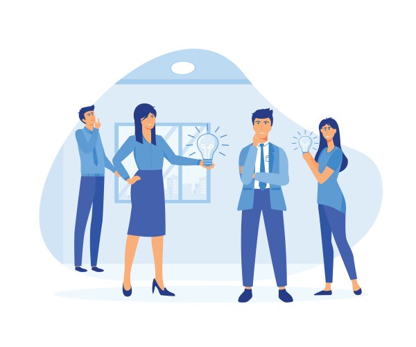 Sharing and search business ideas collaboration Vector Image