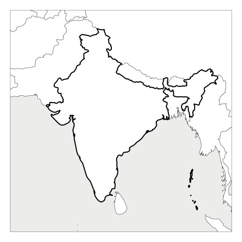India Black and White Map Vector Images (over 5,300)