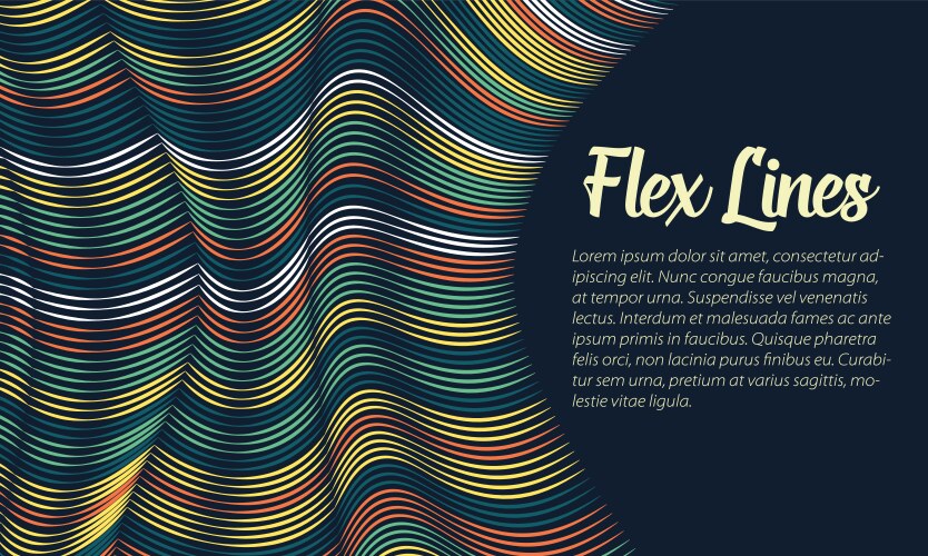 Warped lines background flexible Royalty Free Vector Image