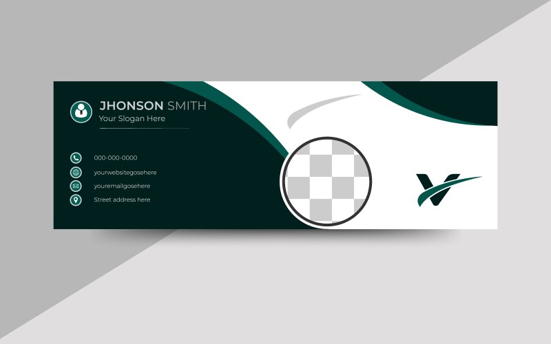 Creative modern business email signature template Vector Image