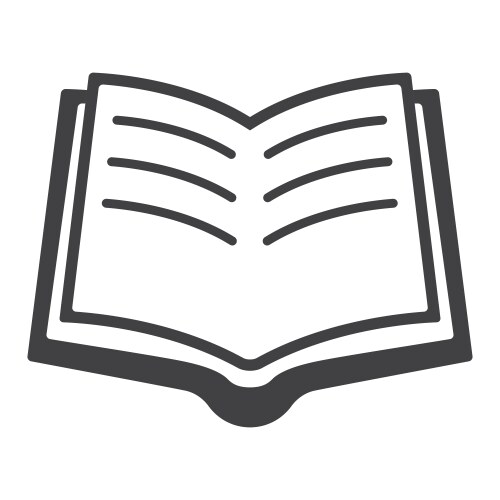 Education logo open book dictionary Royalty Free Vector