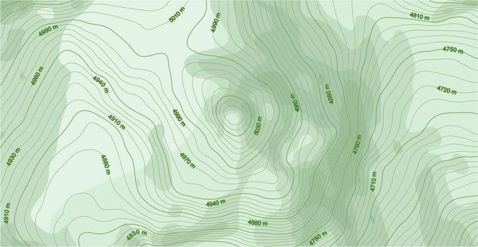 Abstract topographic map in dark green Royalty Free Vector