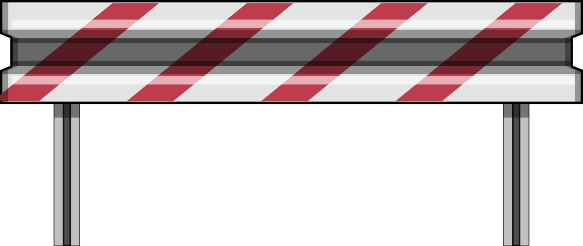 Highway guard rails cartoon Royalty Free Vector Image