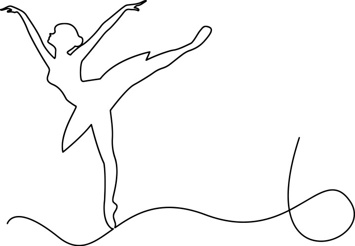 Ballerina outline Vector Images & Graphics for Commercial Use | VectorStock