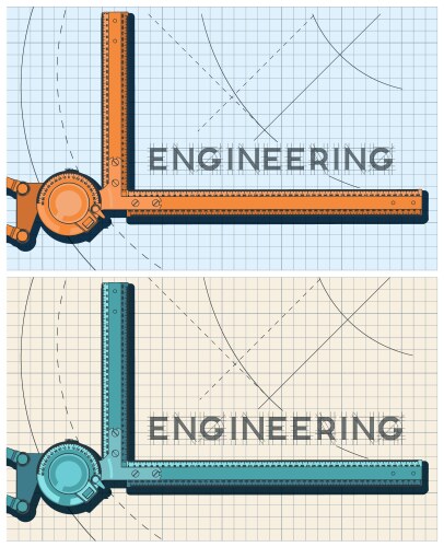 Engineering drawing boards Royalty Free Vector Image