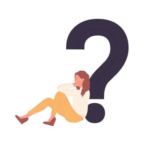 Question mark clip art cartoon Royalty Free Vector Image