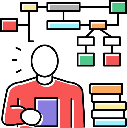 Deep learning algorithm neural network ai Vector Image