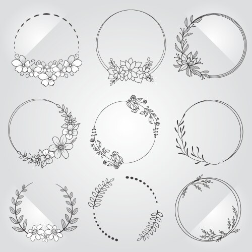 Round shape border Royalty Free Vector Image - VectorStock