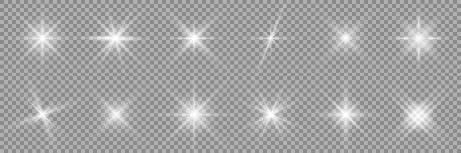 Glow light effect star burst with sparkles Vector Image