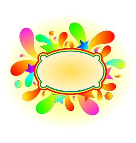 Green cartoon oval shape character smiling Vector Image