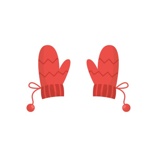 Cartoon mittens colorful winter doodles Royalty Free Vector