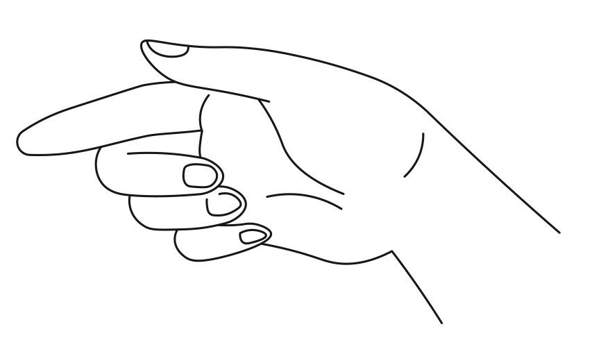 Hand 7 signal Royalty Free Vector Image - VectorStock