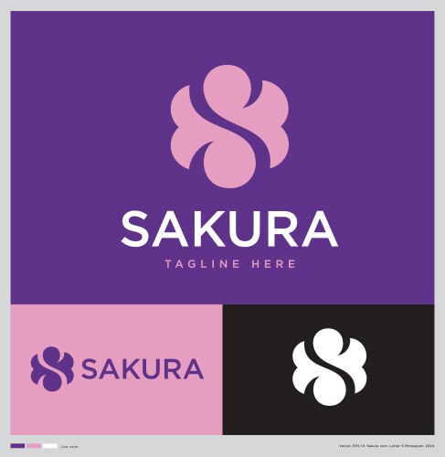 Sakura logo Vector Images & Graphics for Commercial Use | VectorStock