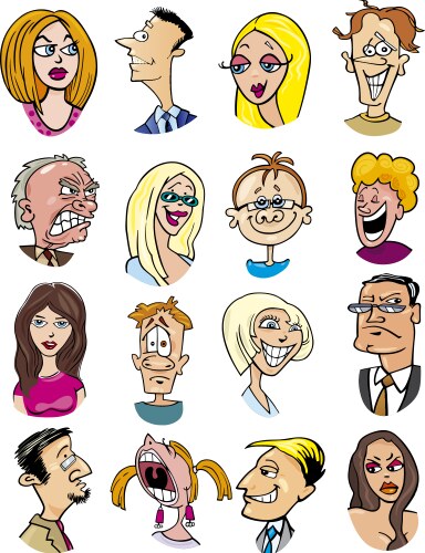Cartoon people characters Royalty Free Vector Image
