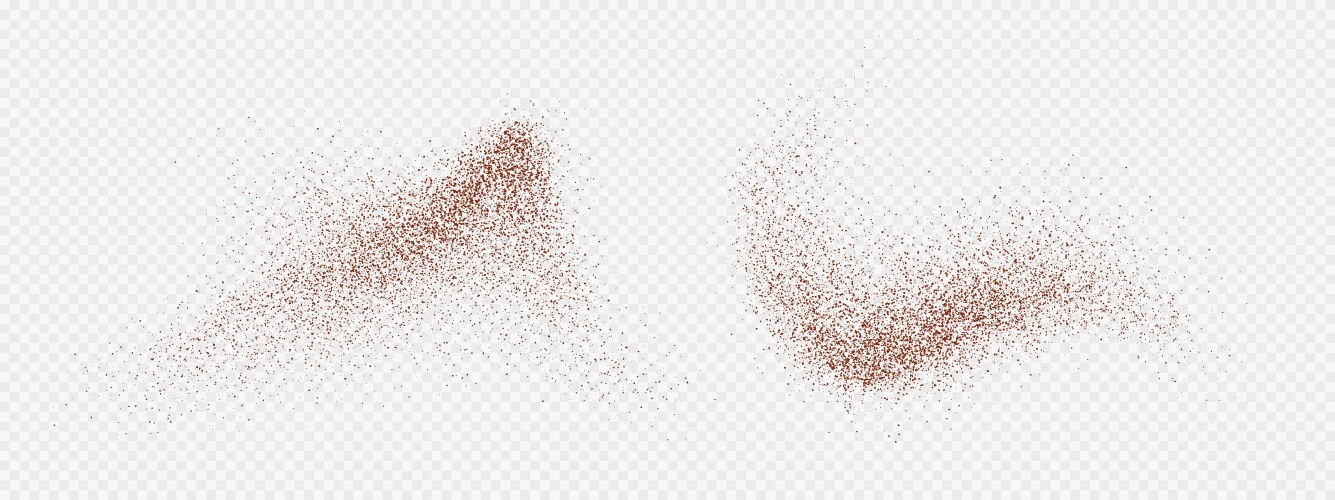 Flying coffee or chocolate powder dust particles Vector Image