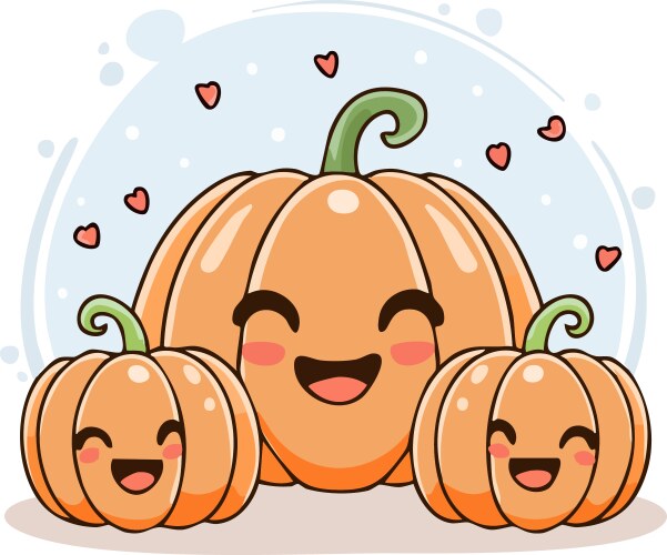 Happy Pumpkin Faces Clipart