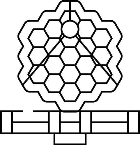 Constellations space stars icon doodle Royalty Free Vector