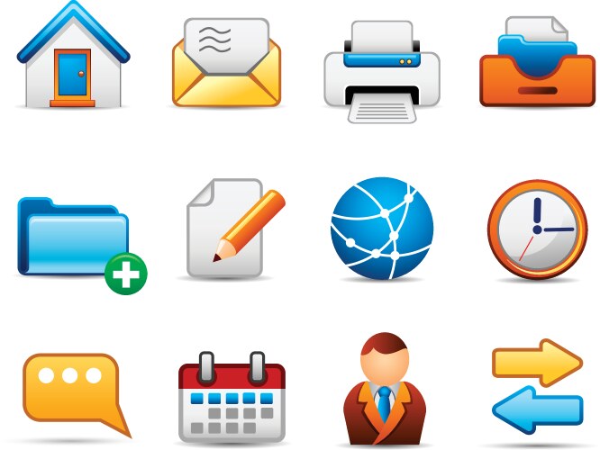 School icons-set 4 Royalty Free Vector Image - VectorStock