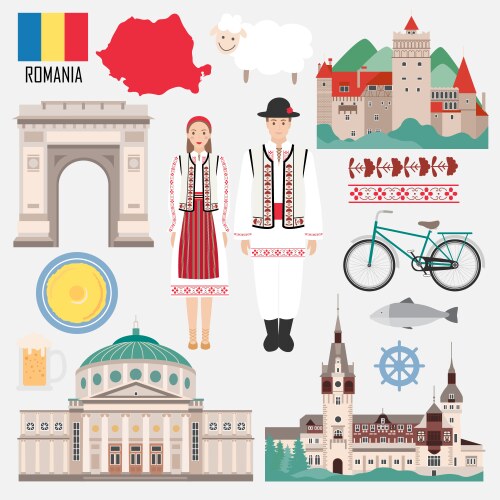 Romania Royalty Free Vector Image - VectorStock