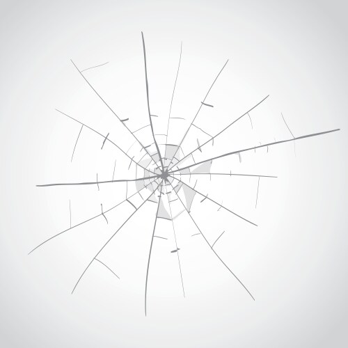 Broken window Royalty Free Vector Image - VectorStock