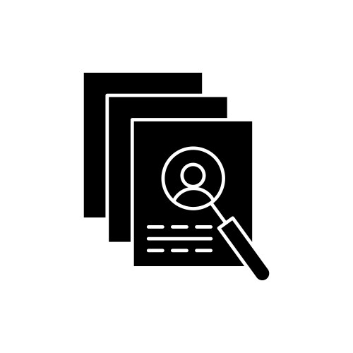 Curriculum vitae sign Royalty Free Vector Image