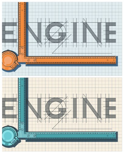 Engineering drawing boards Royalty Free Vector Image