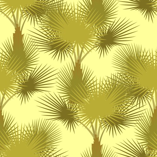 Summer tropical palm tree leaves seamless pattern Vector Image