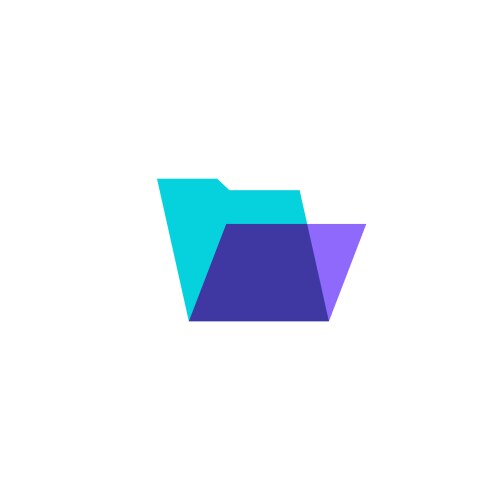 Two Color Data Folder Icon From User Interface Vector Image