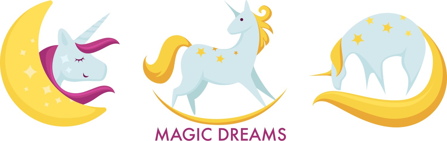 Unicorn cute for kids Royalty Free Vector Image
