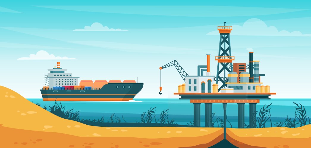 Cartoon Oil Rig Vector Images (over 810)