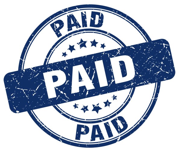 Paid Stamp Blue Vector Images (over 460)