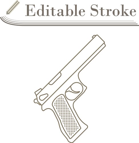 Pistol 1911 gun fire 45 caliber Royalty Free Vector Image