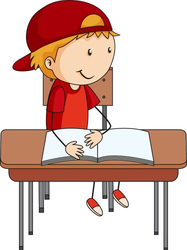 Doing Homework Cartoon Vector Images (over 600)