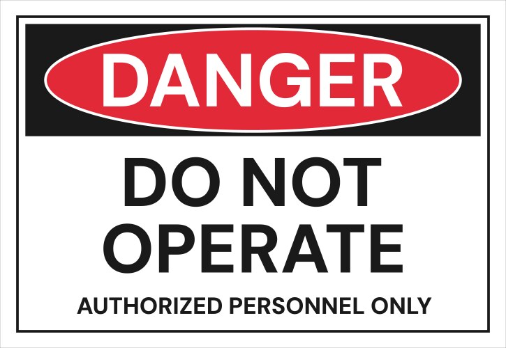 Authorized Personnel Only Sign Royalty Free Vector Image