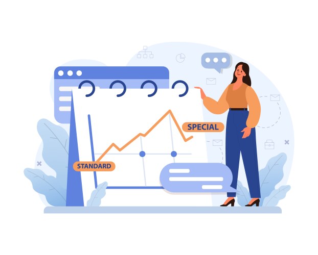 Elevating business performance from standard Vector Image