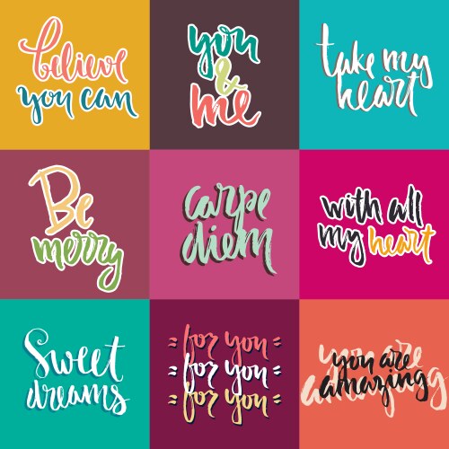 Hand drawn lettering poster Royalty Free Vector Image