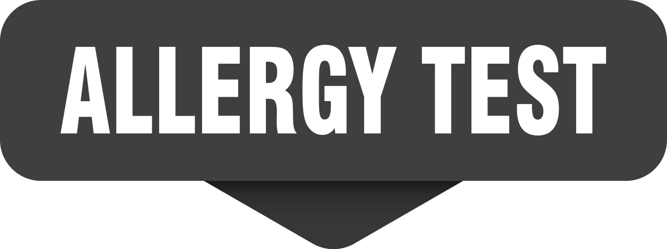 Allergic reaction sticker sign Royalty Free Vector Image