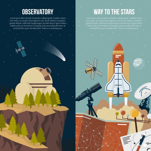 Astronomy timeline concept Royalty Free Vector Image