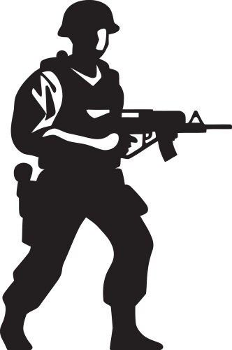 Battlefield weaponry icon tactical firearm Vector Image