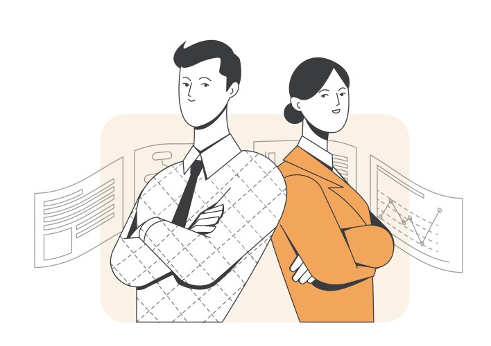 Business activity male entrepreneur develops Vector Image